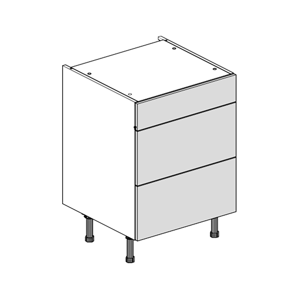 600mm 3-Drawer Base Kitchen Cabinets | Kitchen Kit