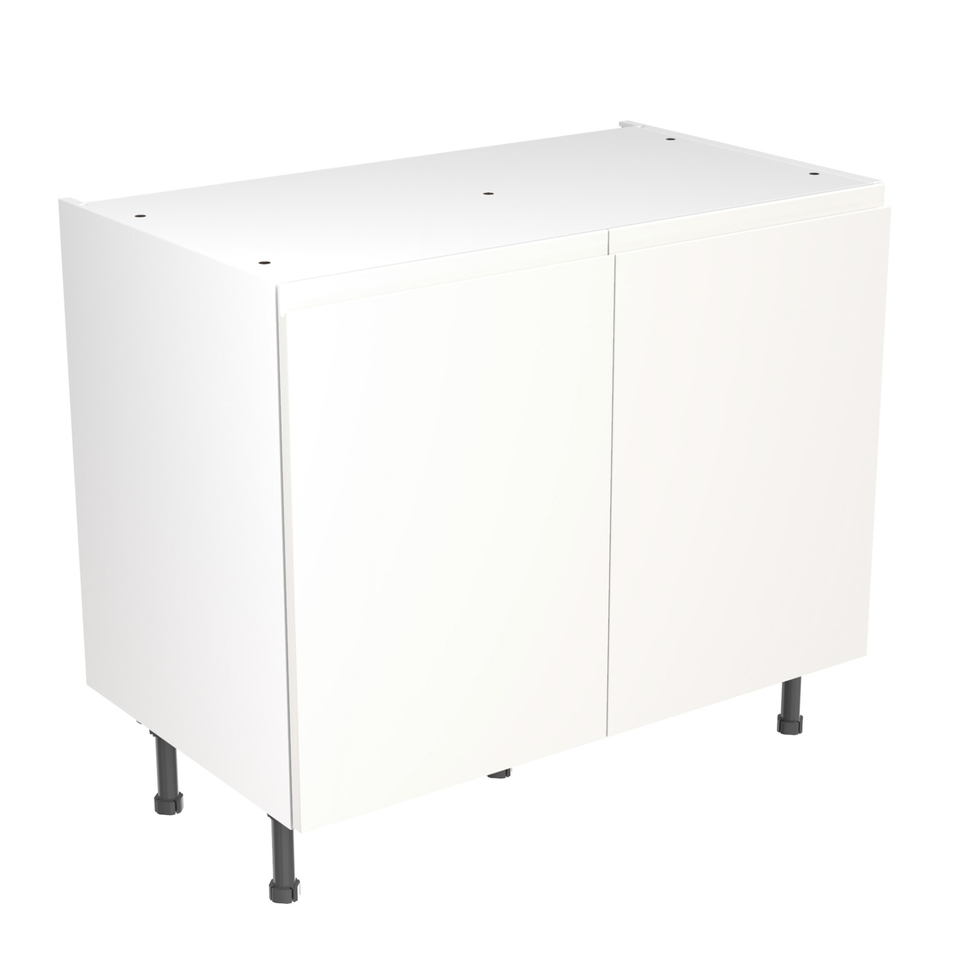 J-Pull Gloss White 1000 Base Kitchen Cabinet Flatpack | Kitchen Kit