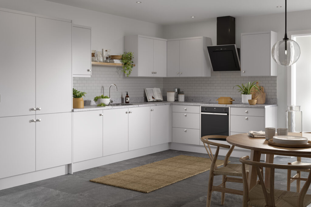 Slab Standard Light Grey Flatpack Kitchen | Kitchen Kit