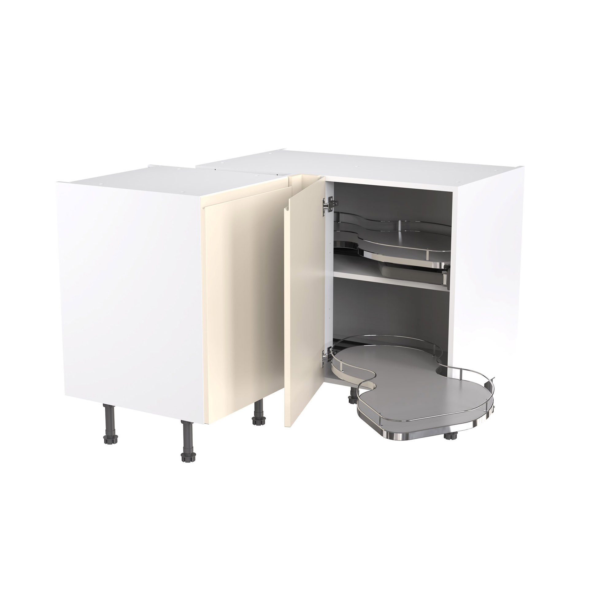J-Pull SuperGloss Cashmere Rigid Kitchen | Kitchen Kit