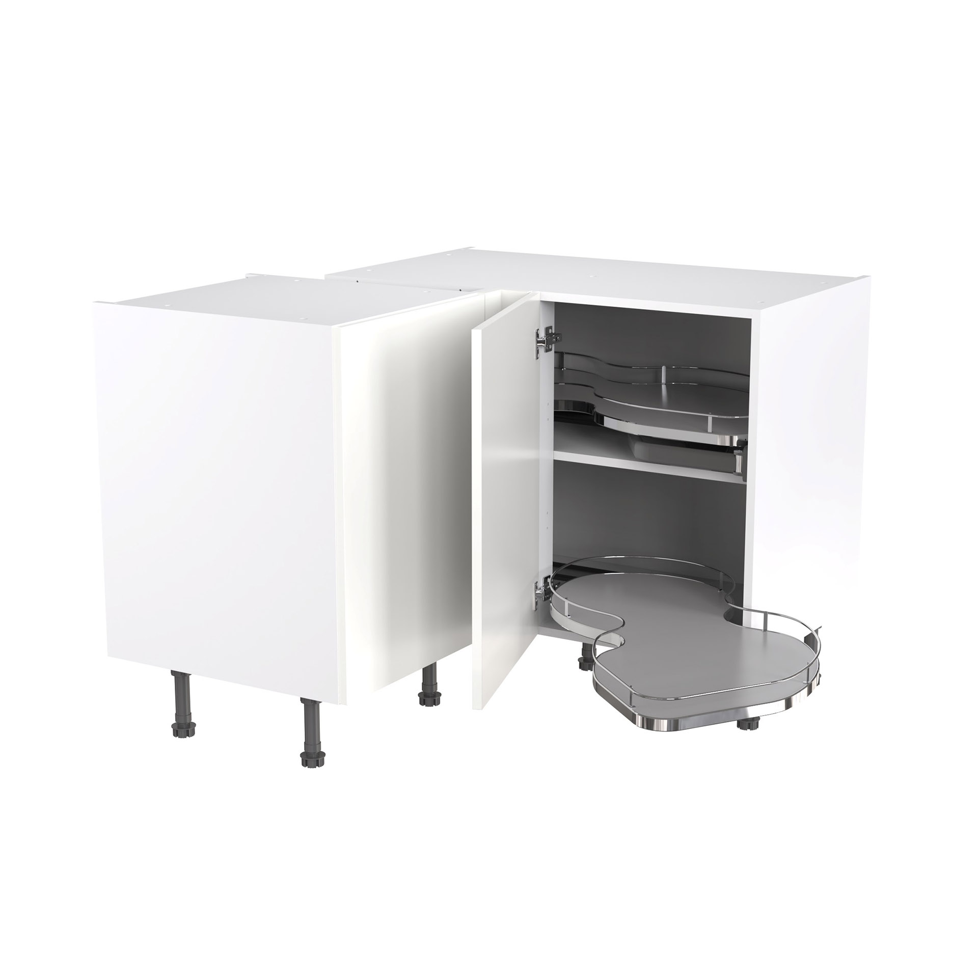 1000mm Blind Corner Base Kitchen Cabinets w/ RH Nuvola Pull-Out ...