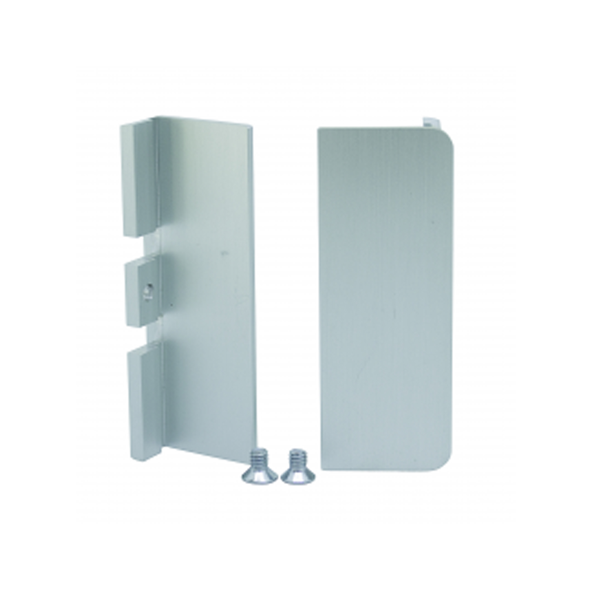 Handleless Drawer End Caps (GOLA C) (Pair) Brushed Aluminium | Kitchen Kit