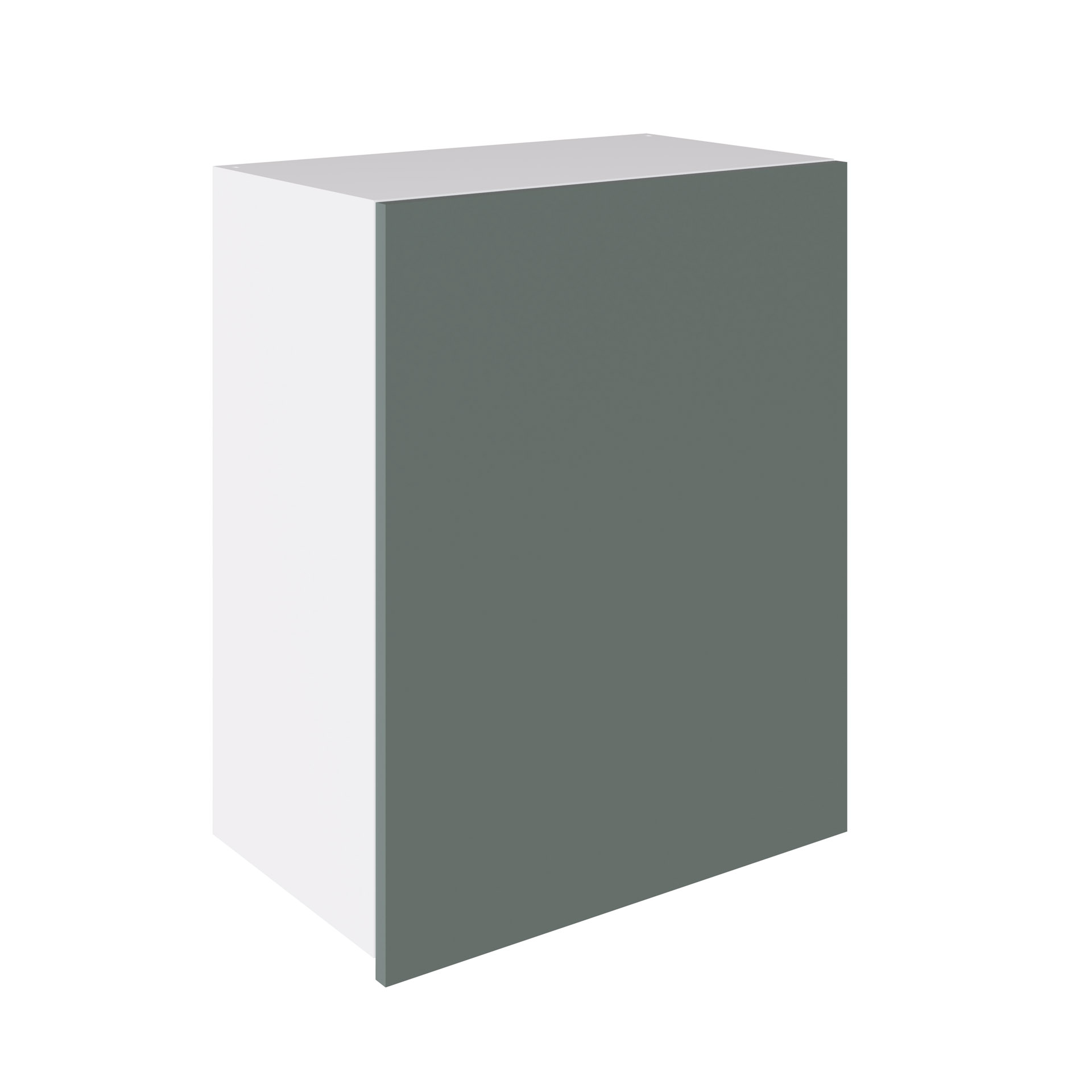 True Handleless Matt Sage Green 600 LH Wall Kitchen Cabinet Flatpack ...