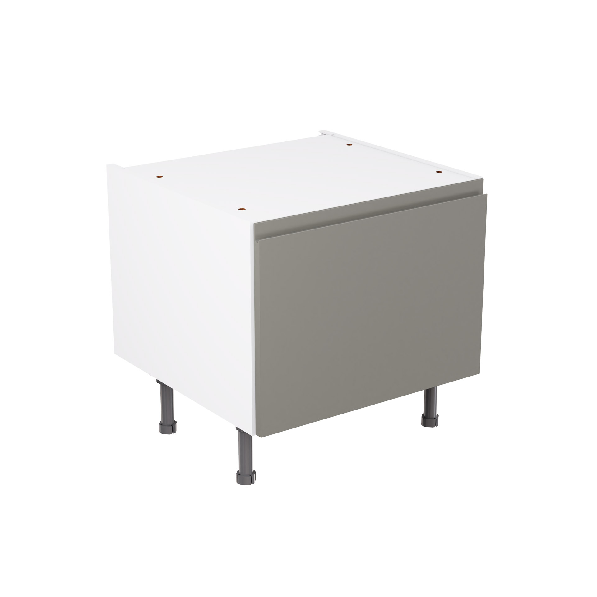 J-Pull Gloss Dust Grey 600 Belfast Sink Base Kitchen Cabinet Rigid ...