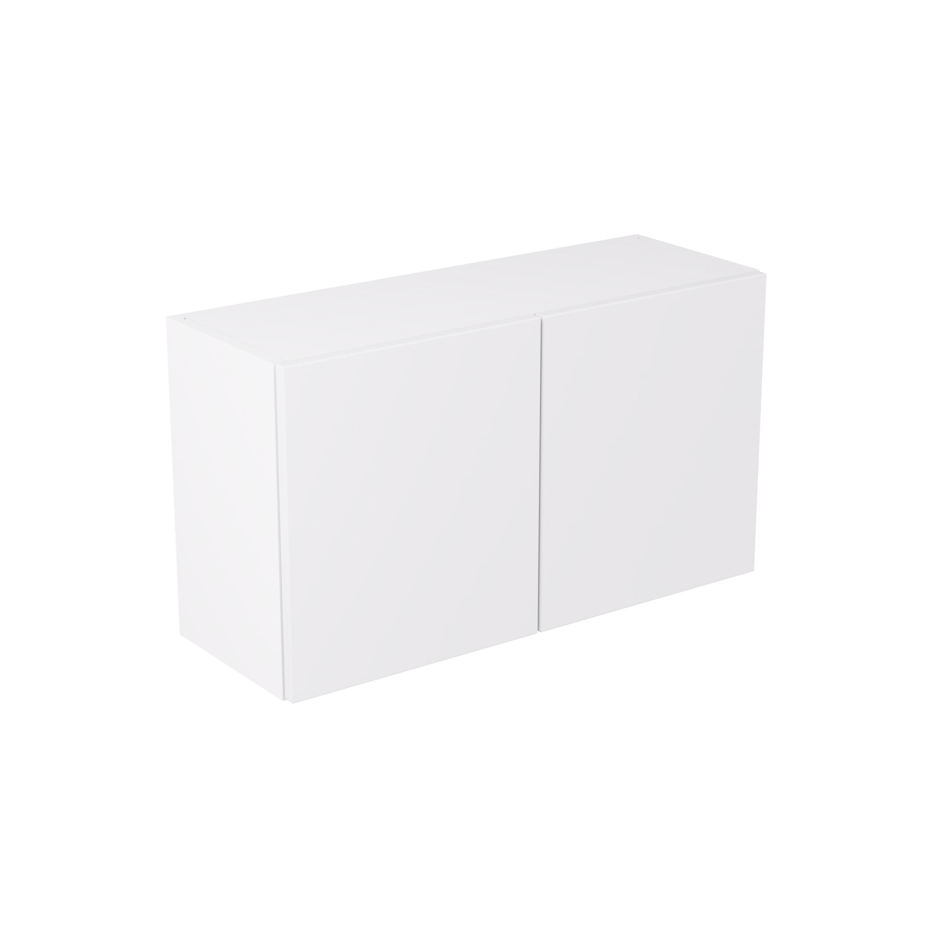 Slab Gloss White 800 Double Extractor Wall Kitchen Cabinet Flatpack ...