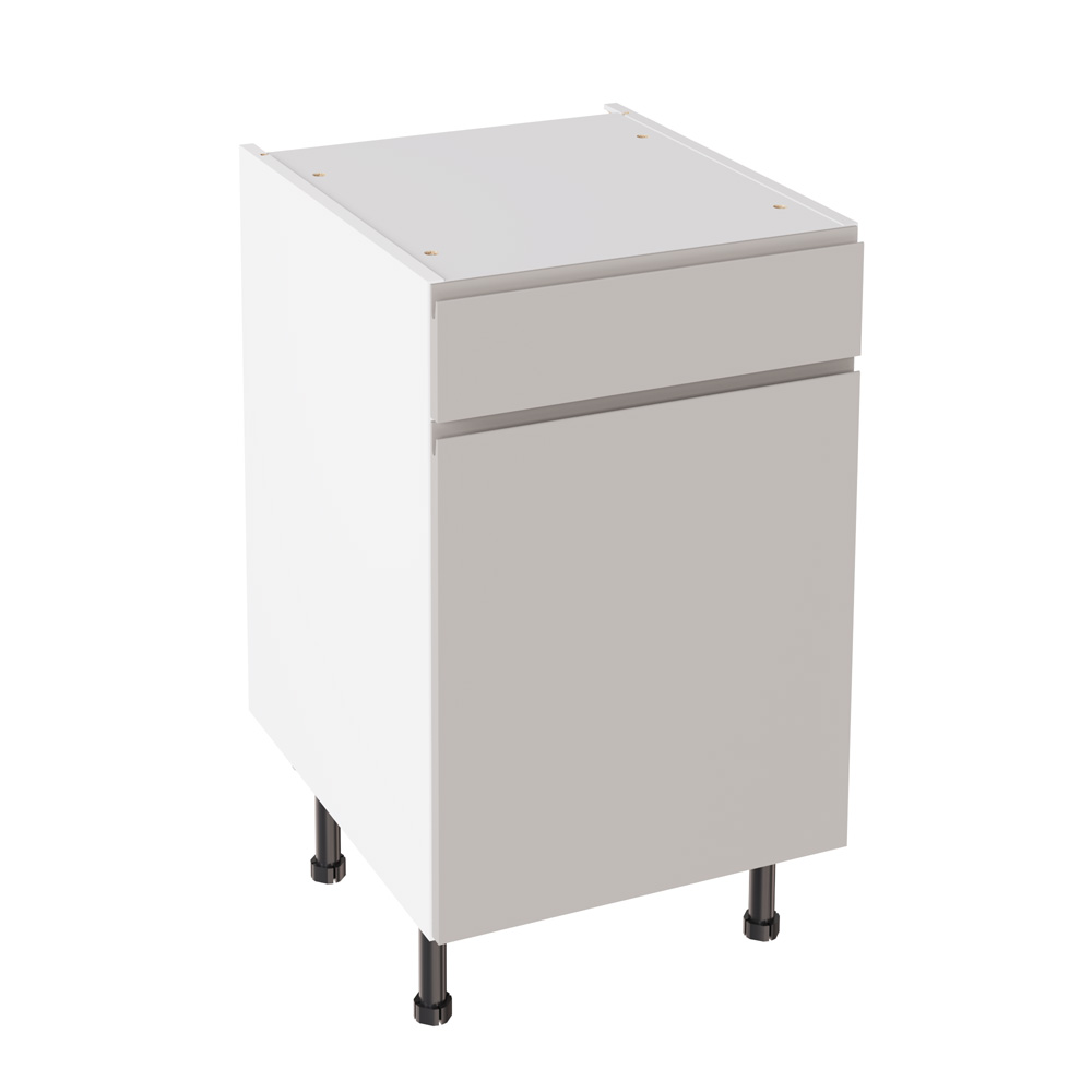 J-Pull Rigid 500 Drawerline Base Kitchen Cabinet Matt Light Grey with ...