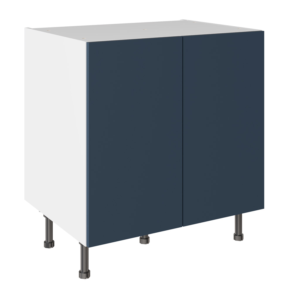 Slab Matt Blue 800 Base Kitchen Cabinet Flatpack | Kitchen Kit