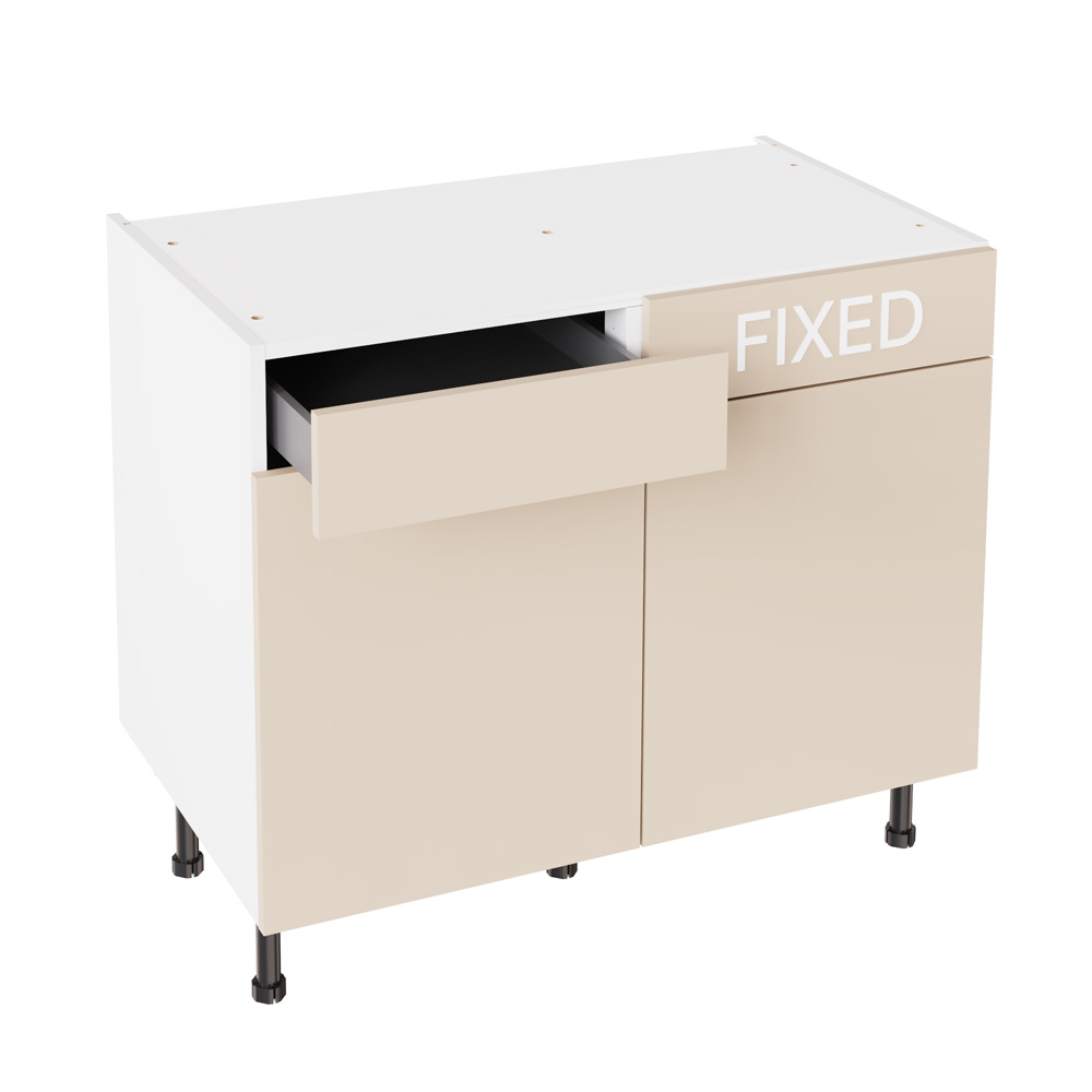 Slab Matt Cashmere 1000 LH Drawerline Base Kitchen Cabinet Rigid ...