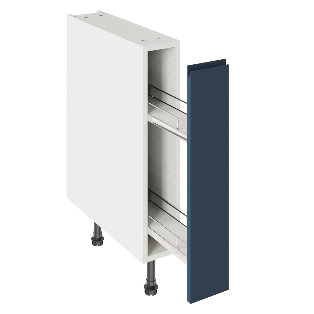 J-Pull Flatpack 150 Base Kitchen Cabinet Pull Out Matt Indigo Blue with ...
