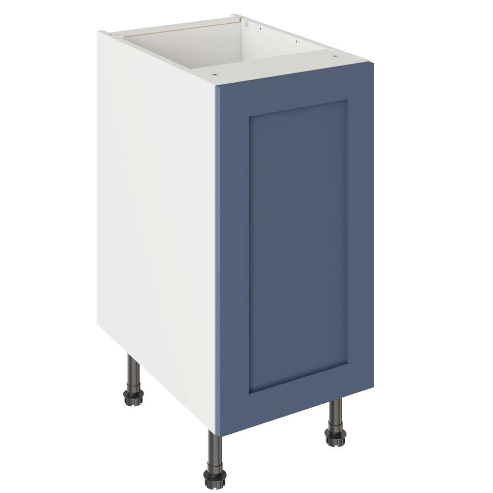 Shaker Rigid 400 Base Kitchen Cabinet Matt Alby Blue with White Cabinet ...